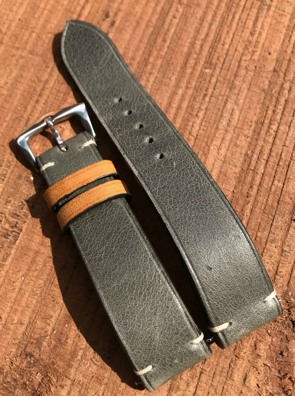 Dark Green leather watch strap band - Leather Watch Straps & Bands ...