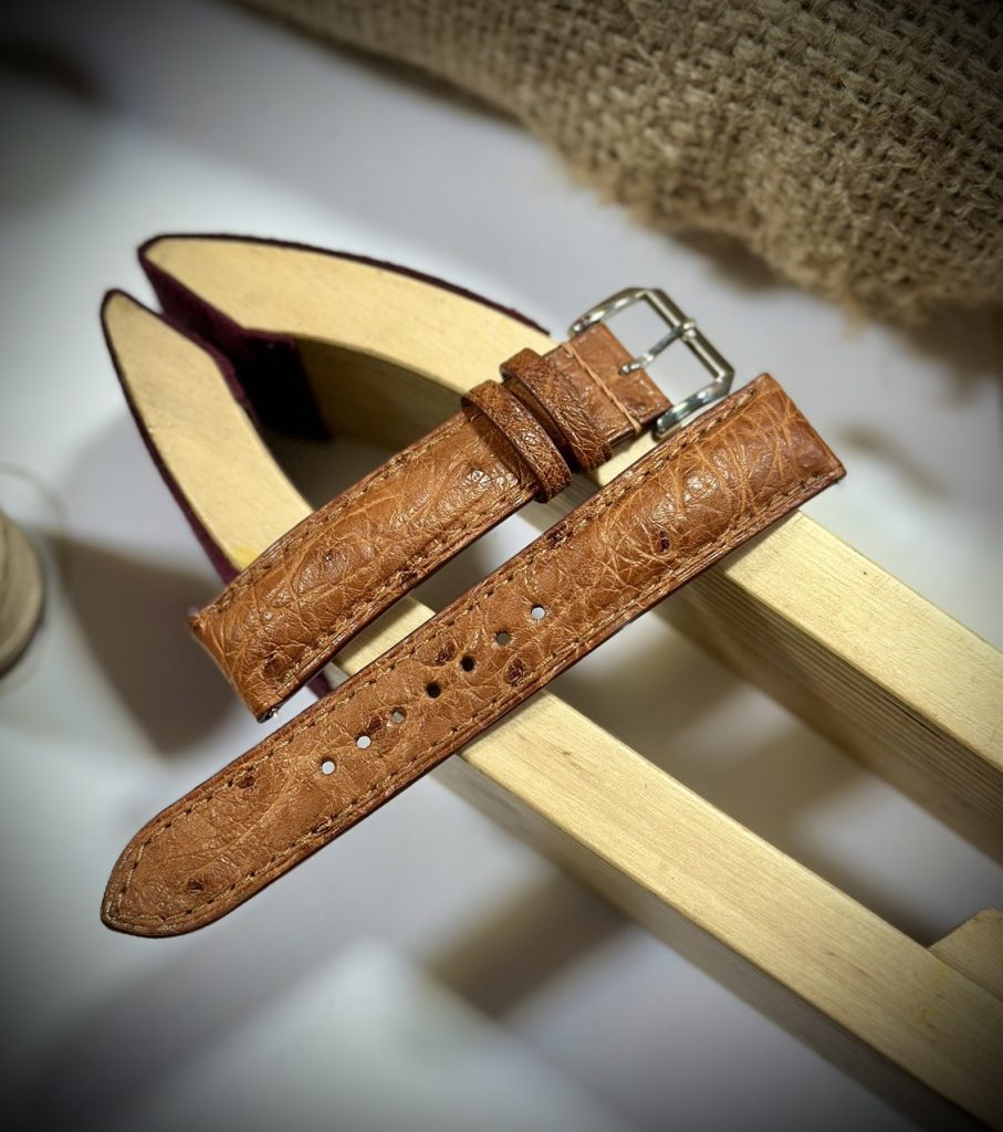 Ostrich vintage leather watch strap band - Leather Watch Straps & Bands ...