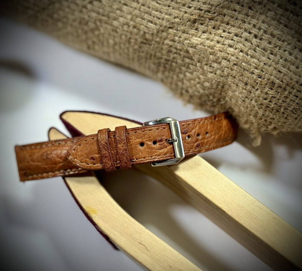 Ostrich vintage leather watch strap band - Leather Watch Straps & Bands ...
